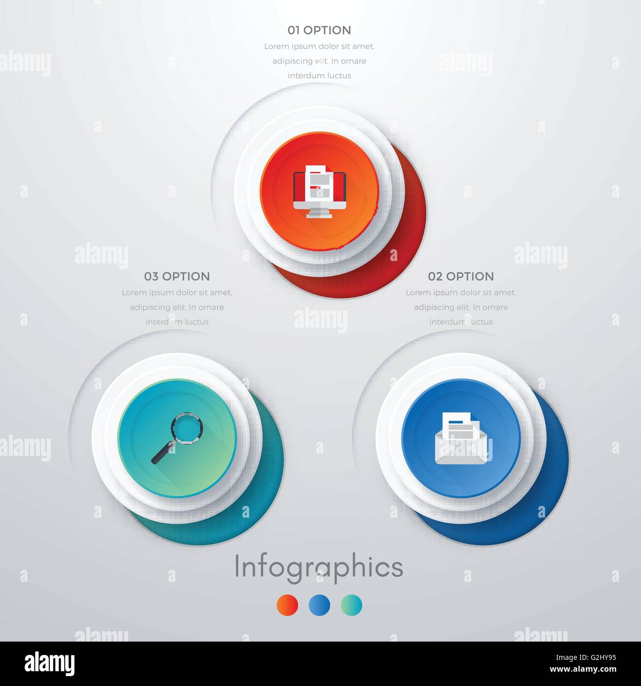 infographics three options Stock Vector Image & Art - Alamy