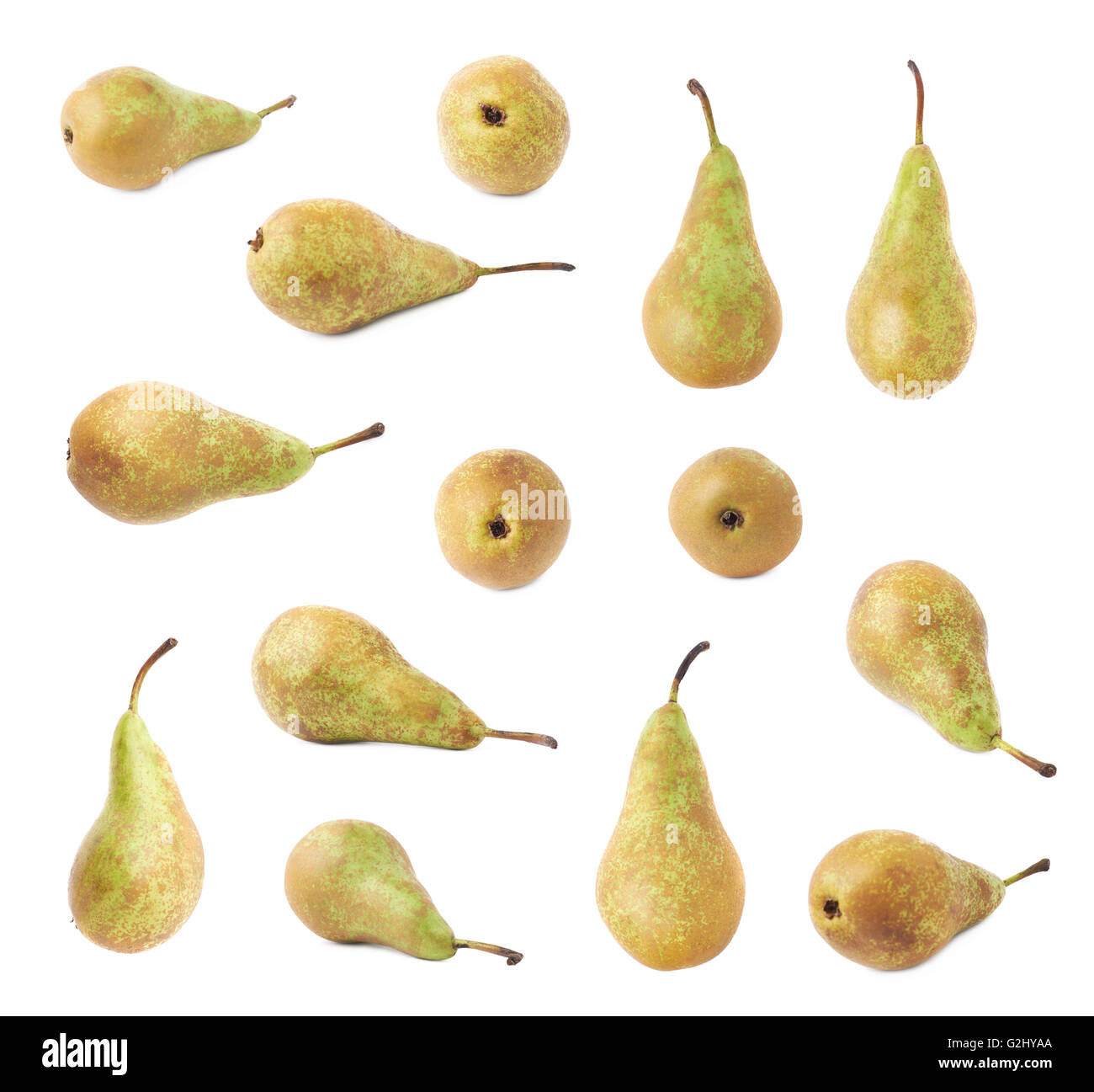 Green pear fruit isolated Stock Photo - Alamy