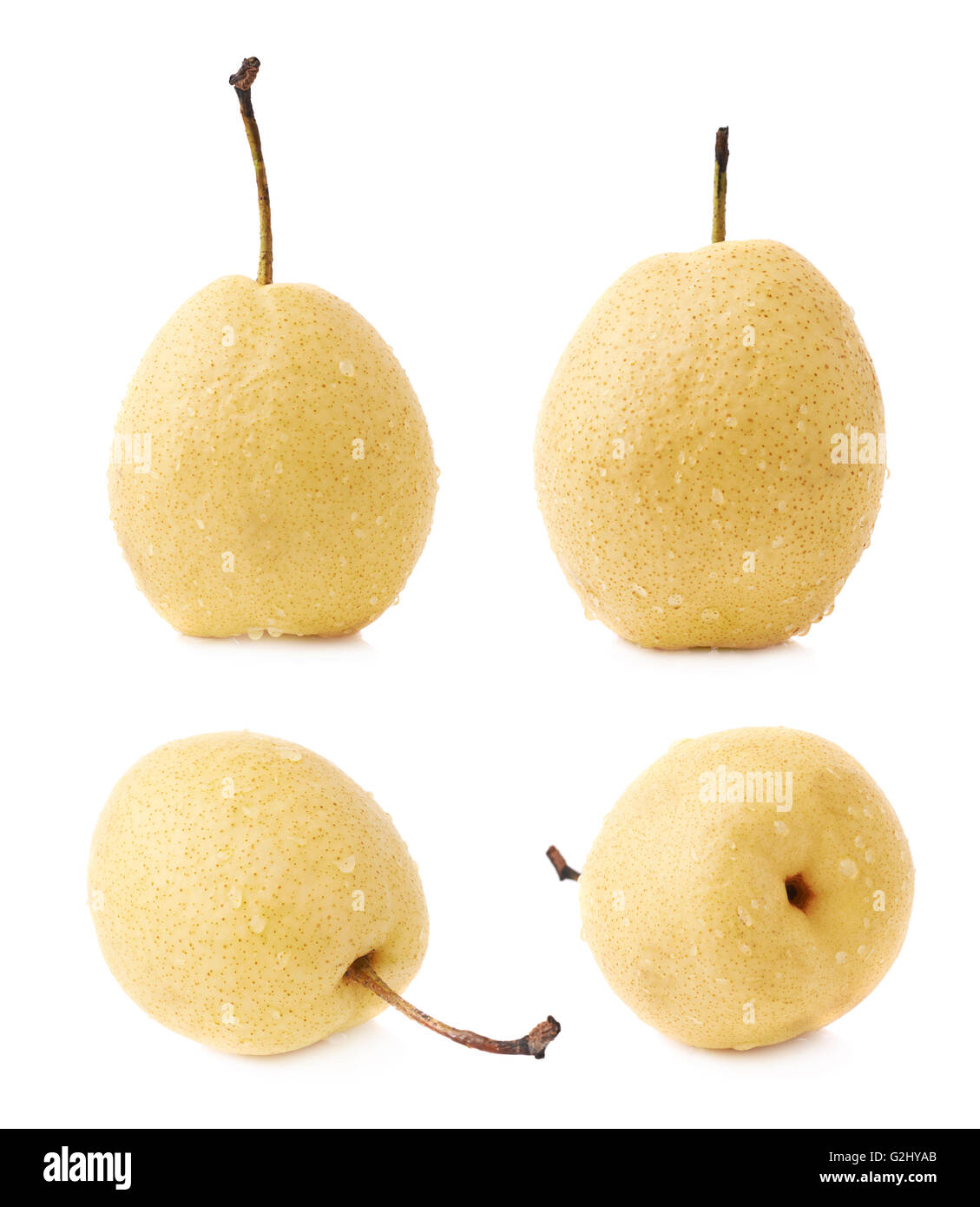 Yellow pear fruit isolated Stock Photo - Alamy