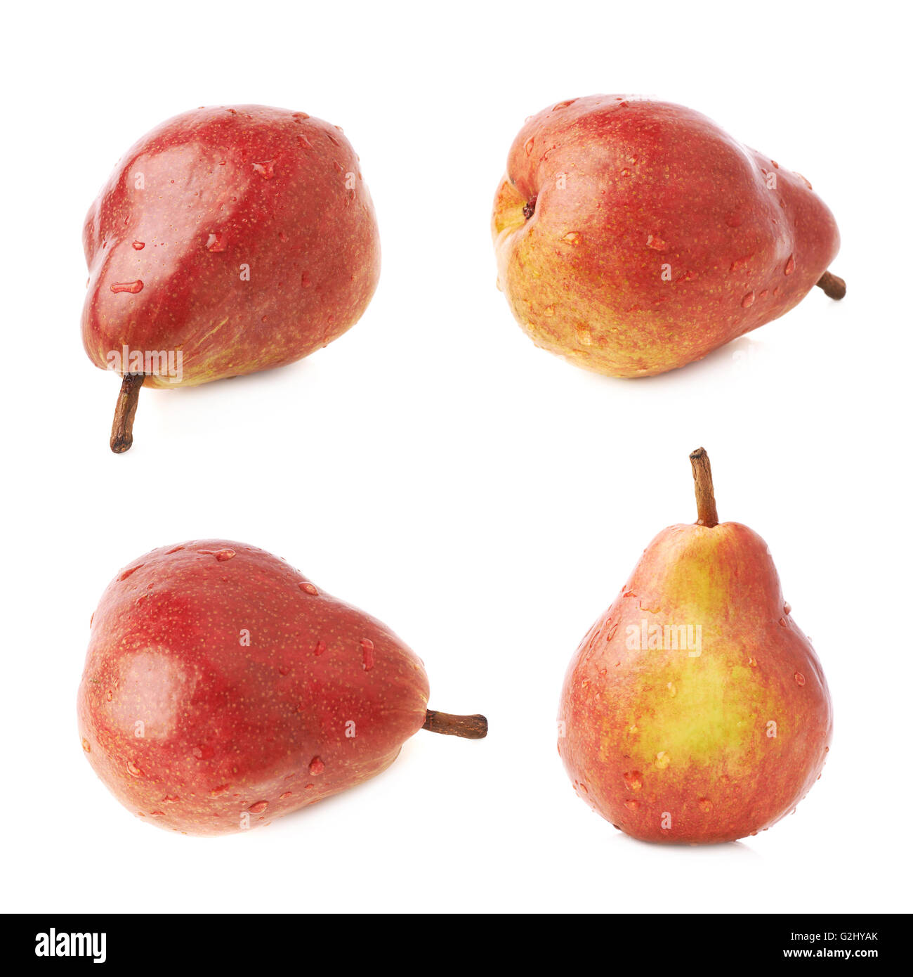 Red pear fruit isolated Stock Photo - Alamy