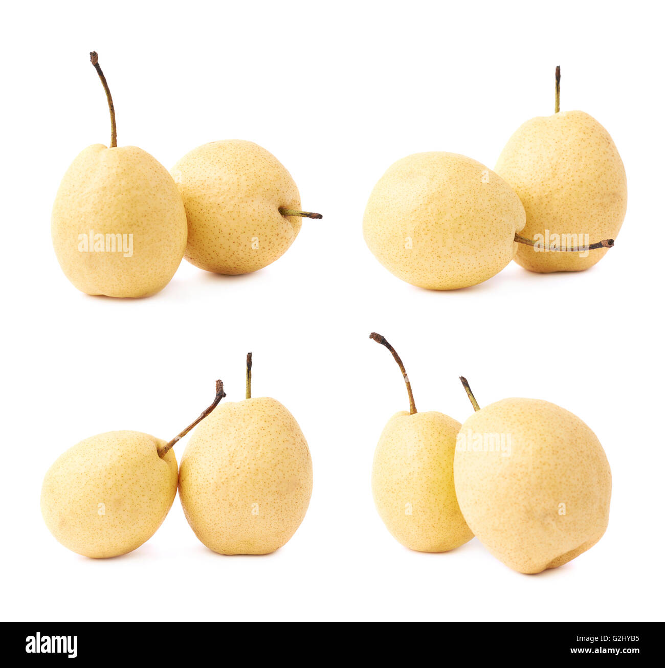 Two yellow pears isolated Stock Photo - Alamy
