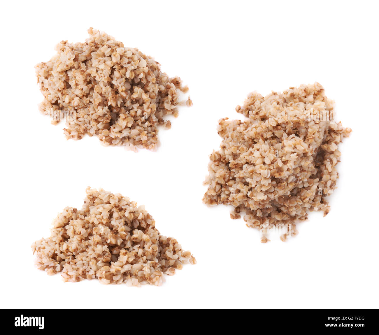 Pile of cooked buckwheat seeds isolated Stock Photo - Alamy
