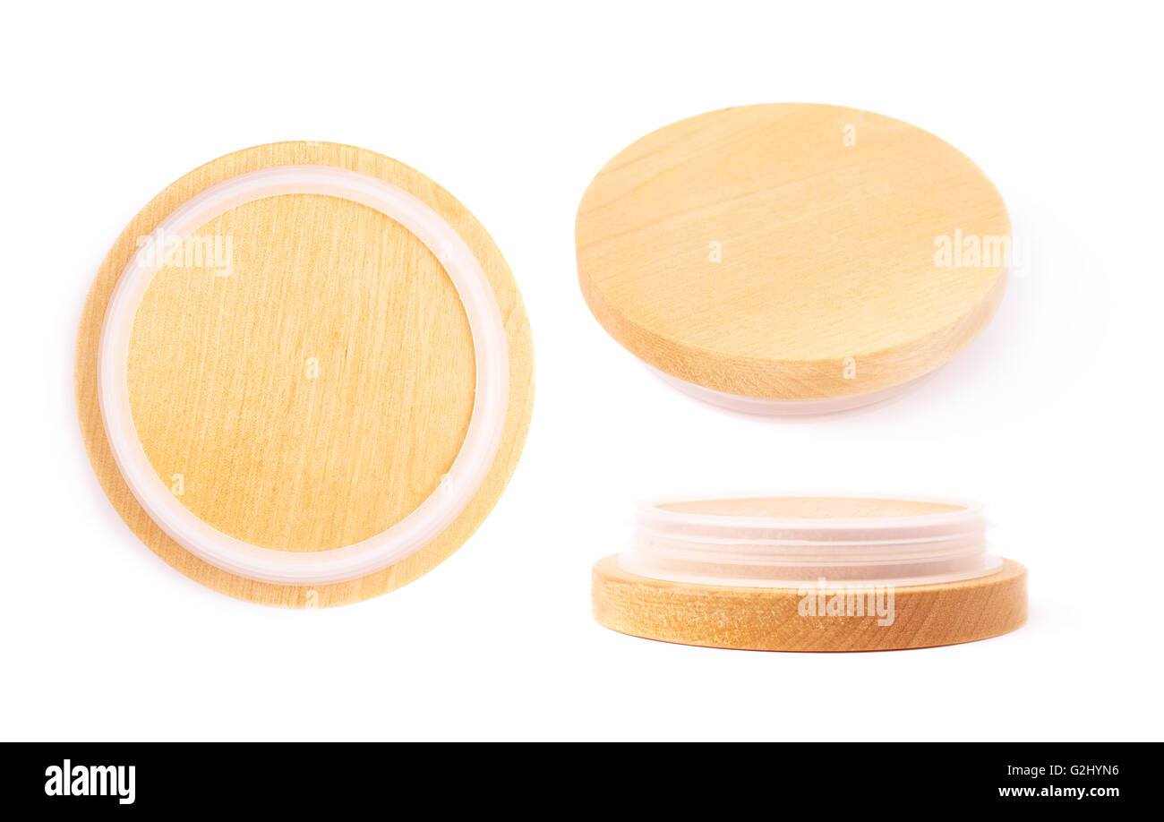 Wooden lid top cover isolated over white background Stock Photo - Alamy