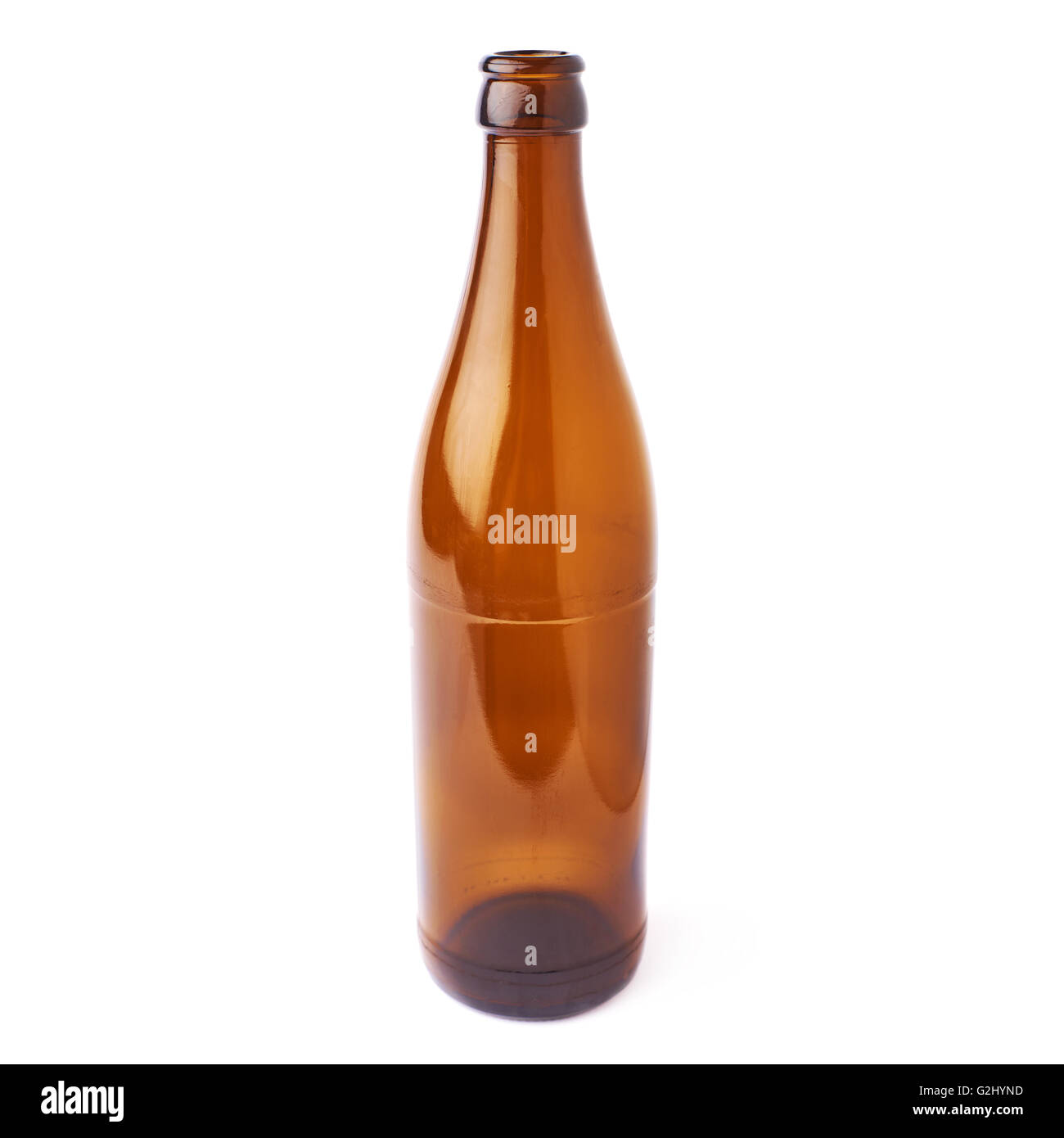 Empty beer glass bottle isolated over white background Stock Photo - Alamy