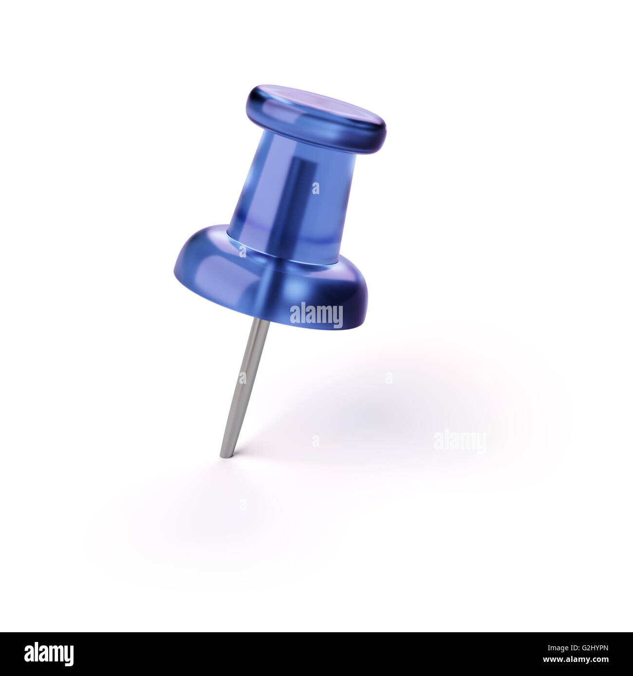 Classic blue pin isolated on white background 3d illustration Stock ...