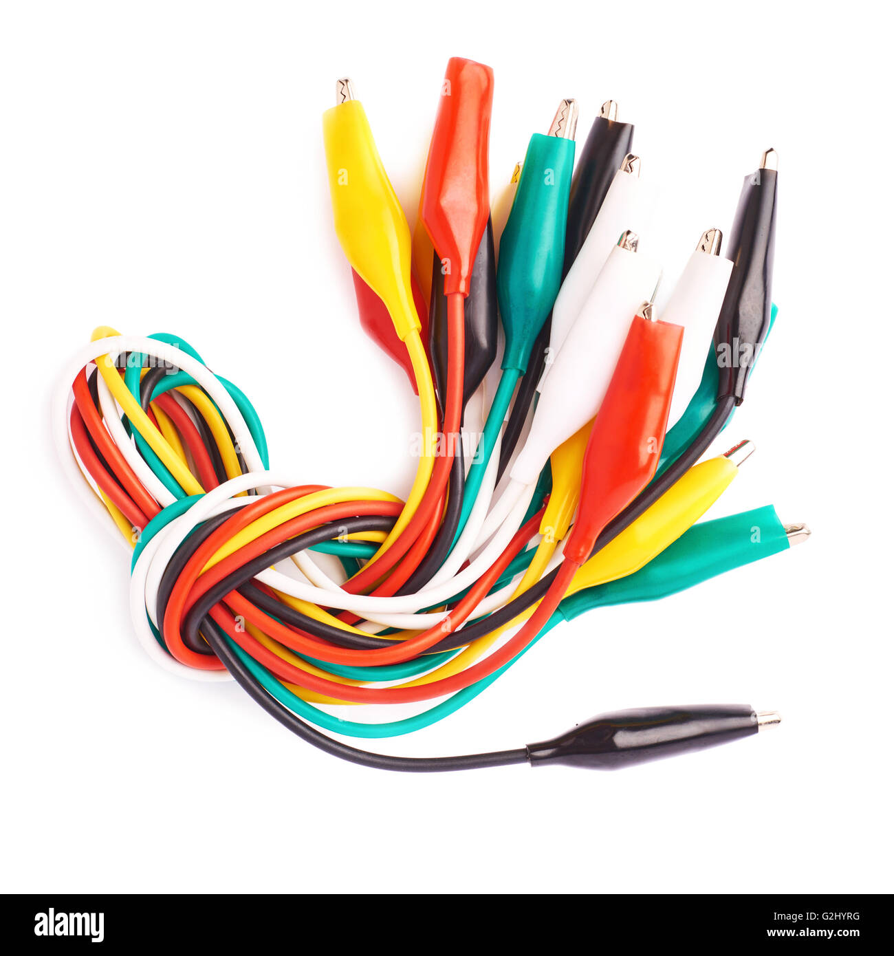 Bunch of colorful wire over isolated white background Stock Photo - Alamy