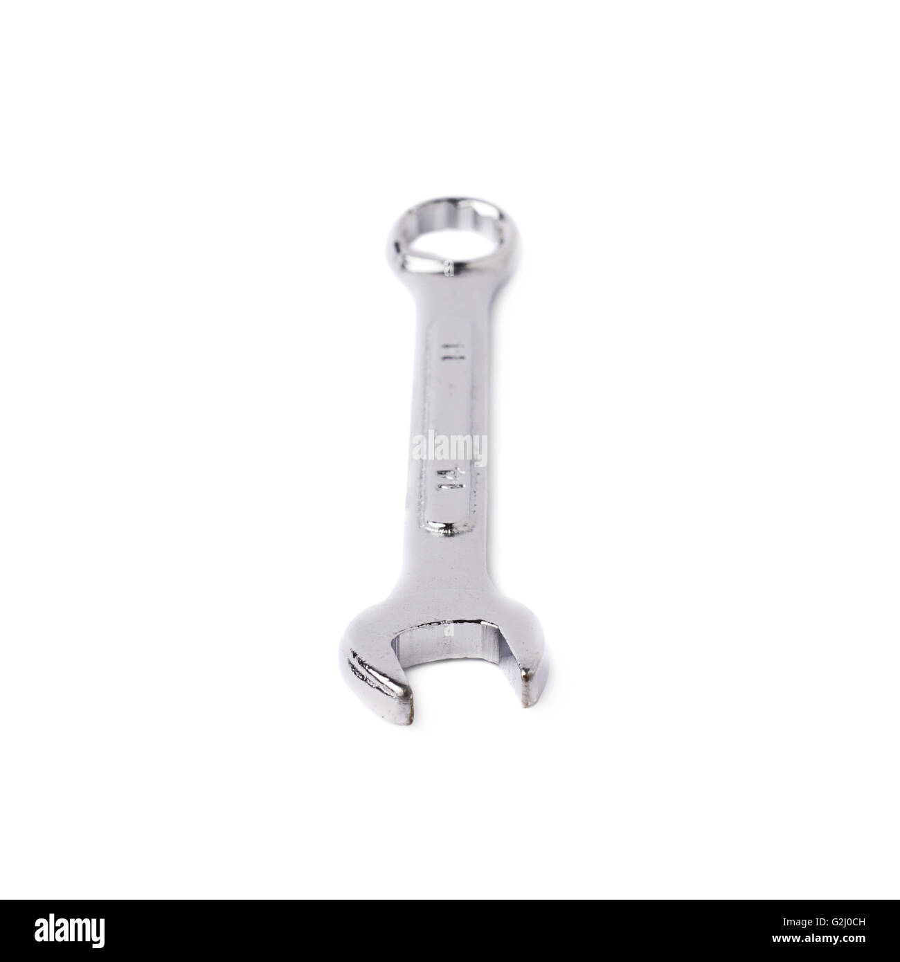 Wrench metal instrument isolated over white background Stock Photo - Alamy