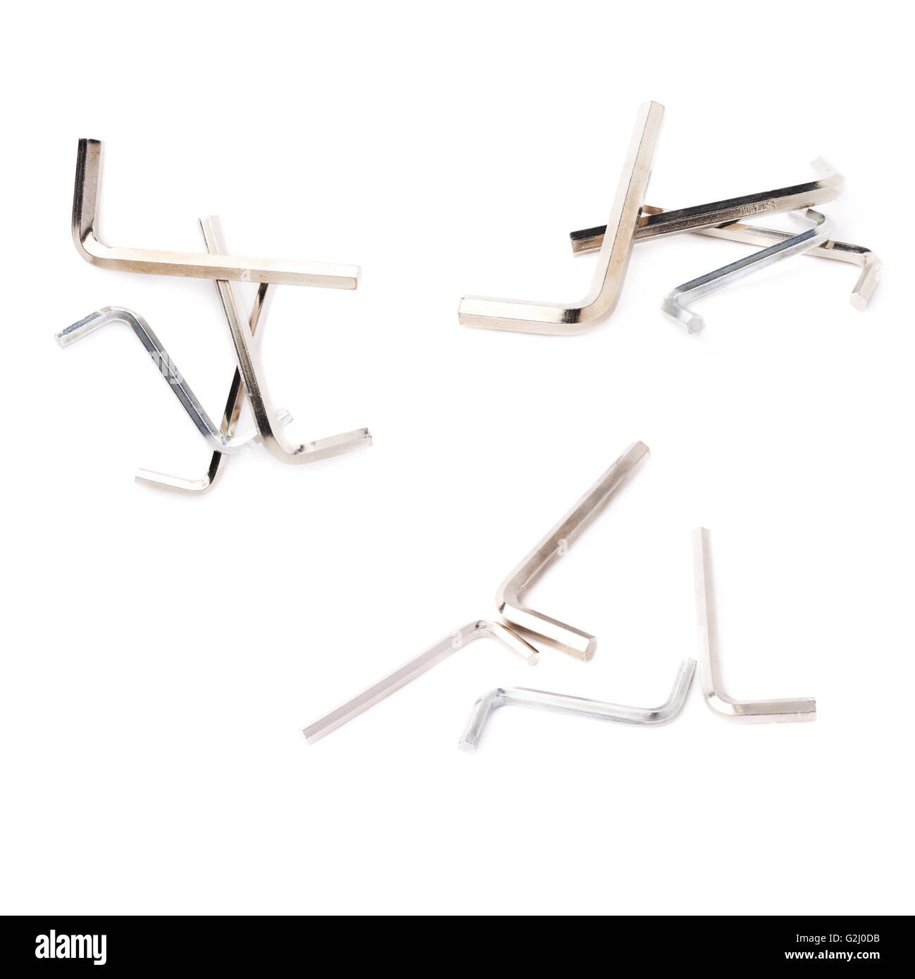 Set of hex metal allen keys over white isolated background Stock Photo ...