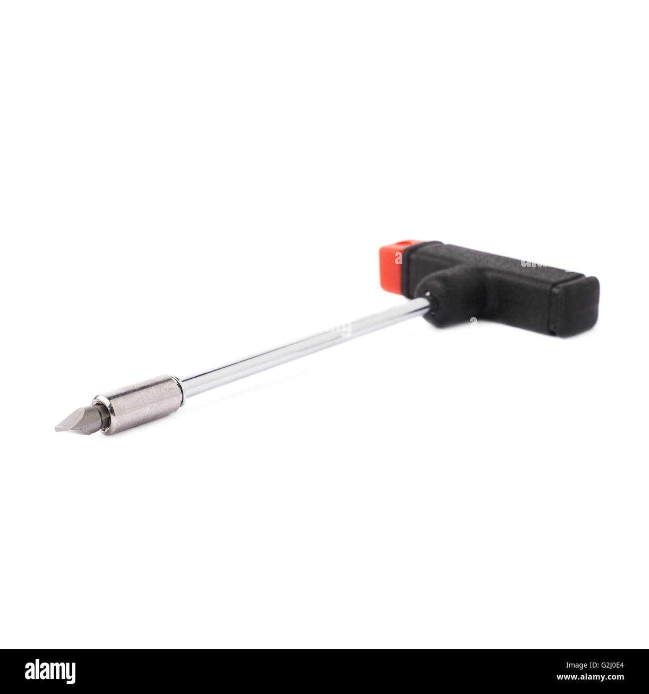 T-shape screwdriver isolated over white background Stock Photo - Alamy