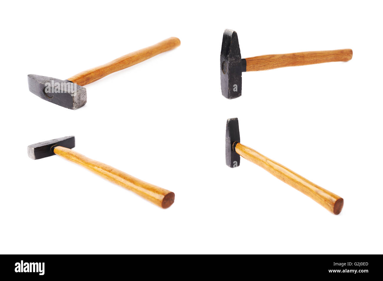 Set of big metal hammer over white isolated background Stock Photo - Alamy