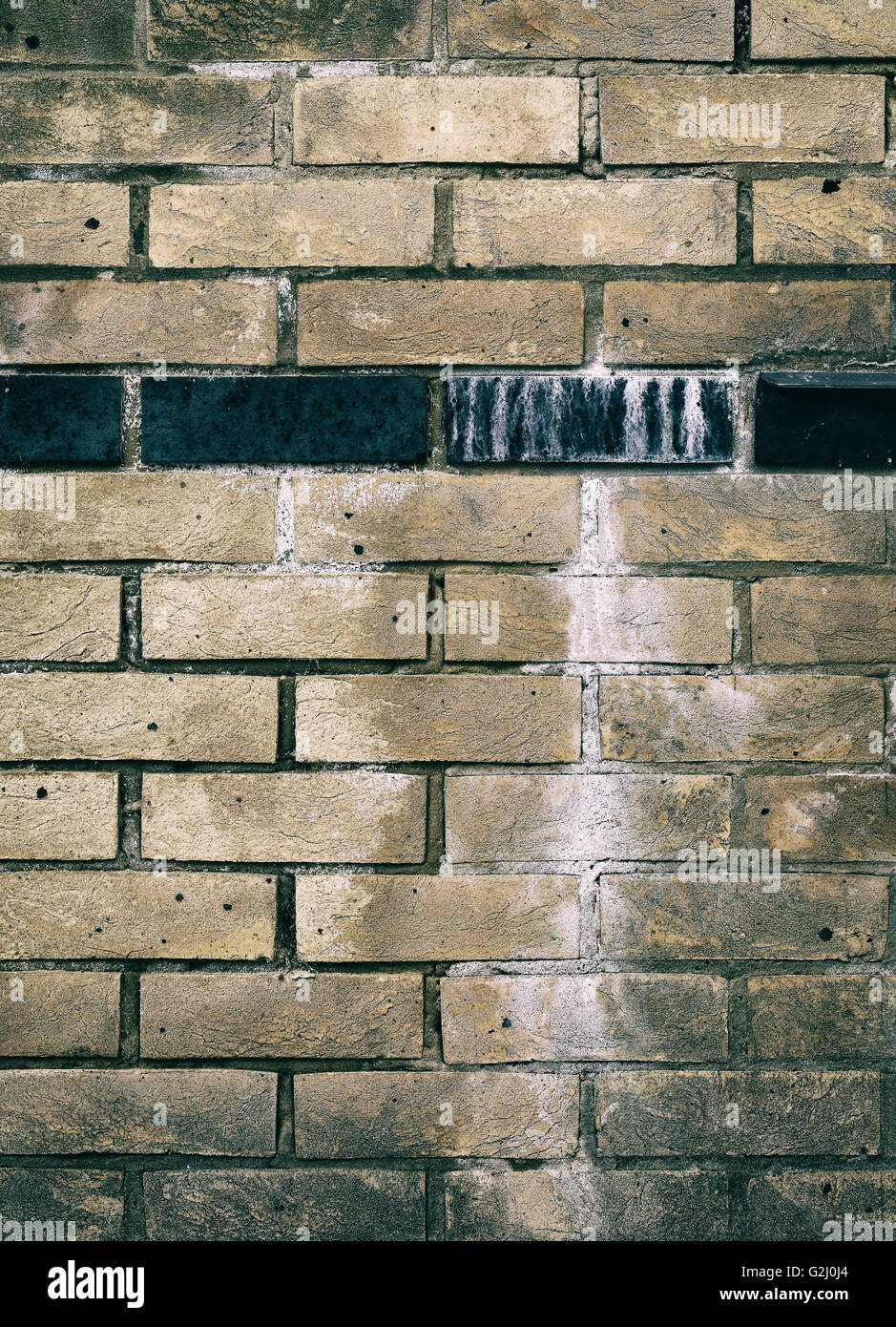 Old dirty brick wall with white paint black brick line texture ...
