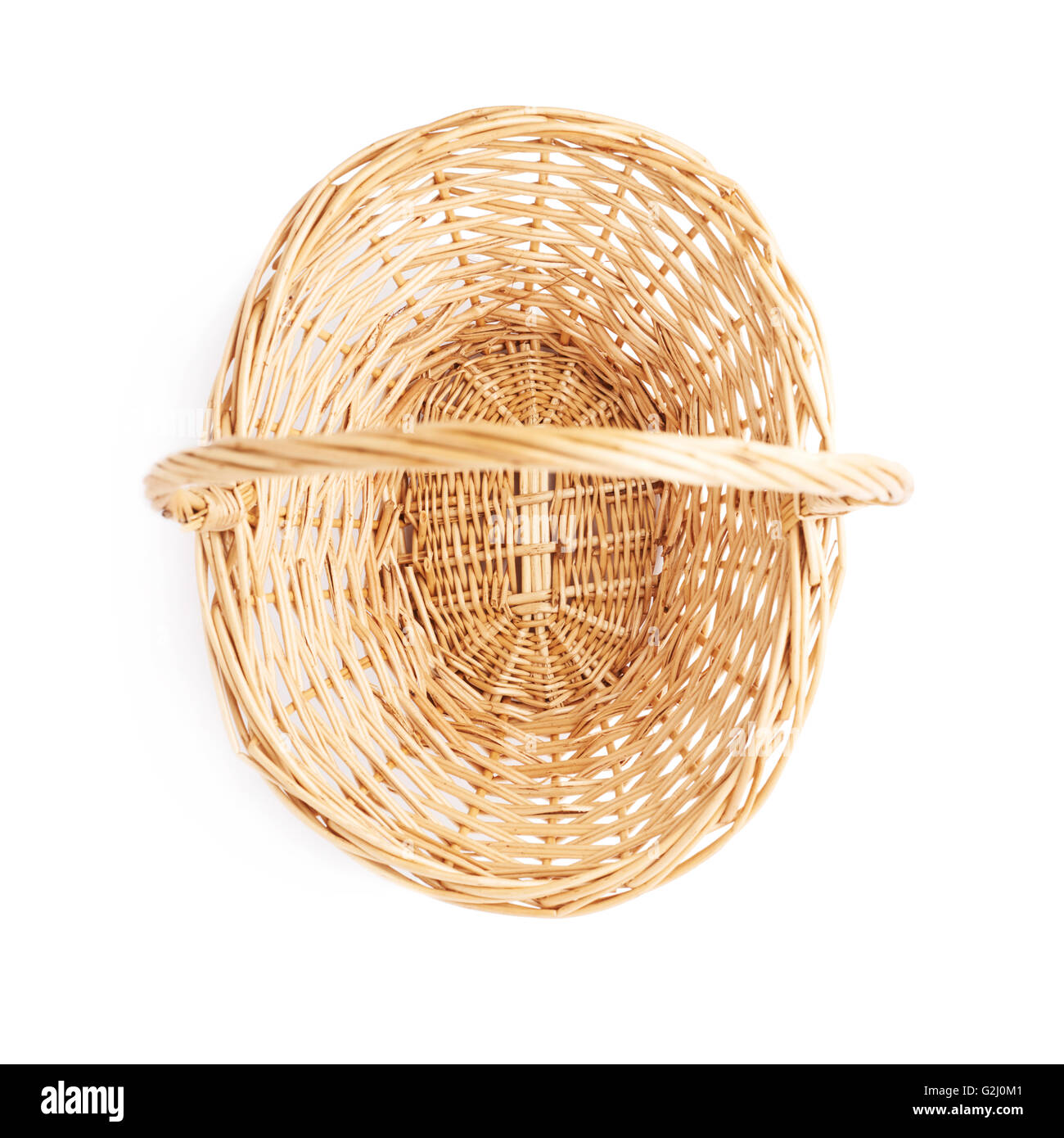 Brown wicker basket isolated over the white background Stock Photo - Alamy
