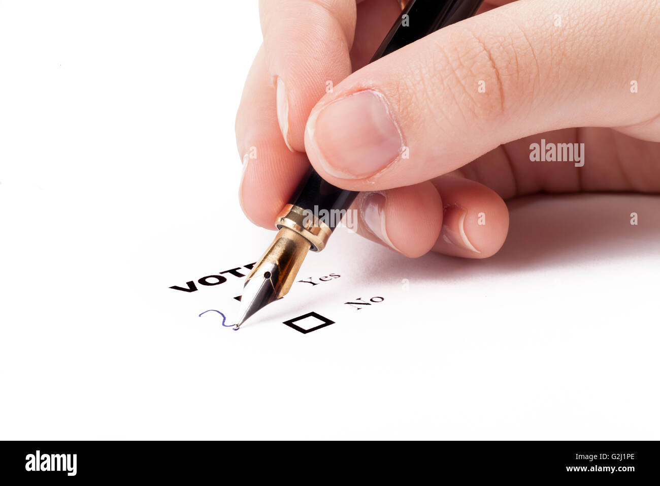 Voting Survey question mark what to choose on white with hand holding ...