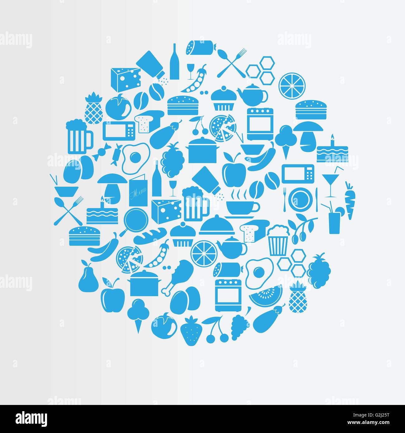 Restaurant concept icons pattern hi-res stock photography and images ...