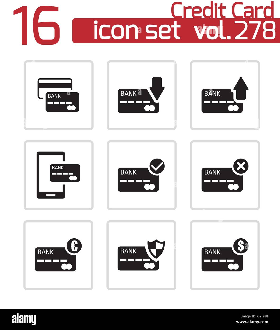 Vector black credit card icons set Stock Vector Image & Art - Alamy