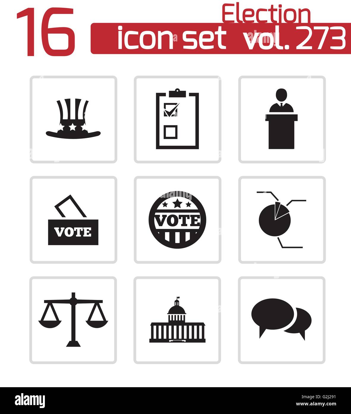 Elections icon set Stock Vector Images - Alamy