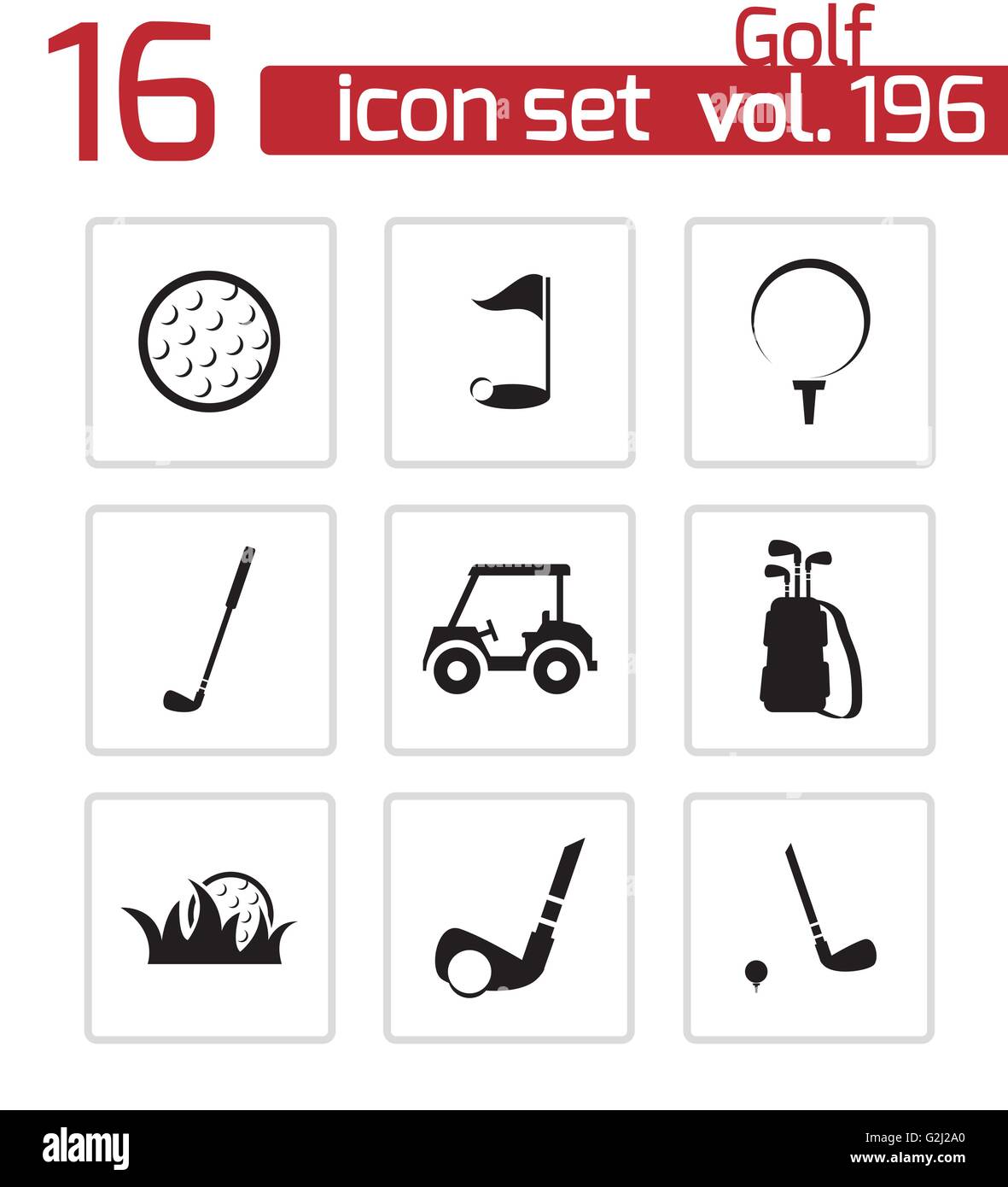 Vector black golf icons set Stock Vector Image & Art - Alamy