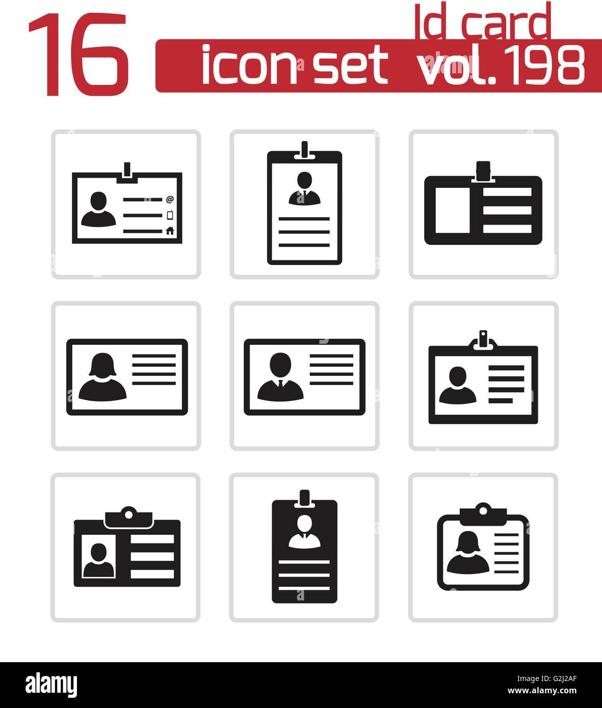 Id card icons Cut Out Stock Images & Pictures - Alamy