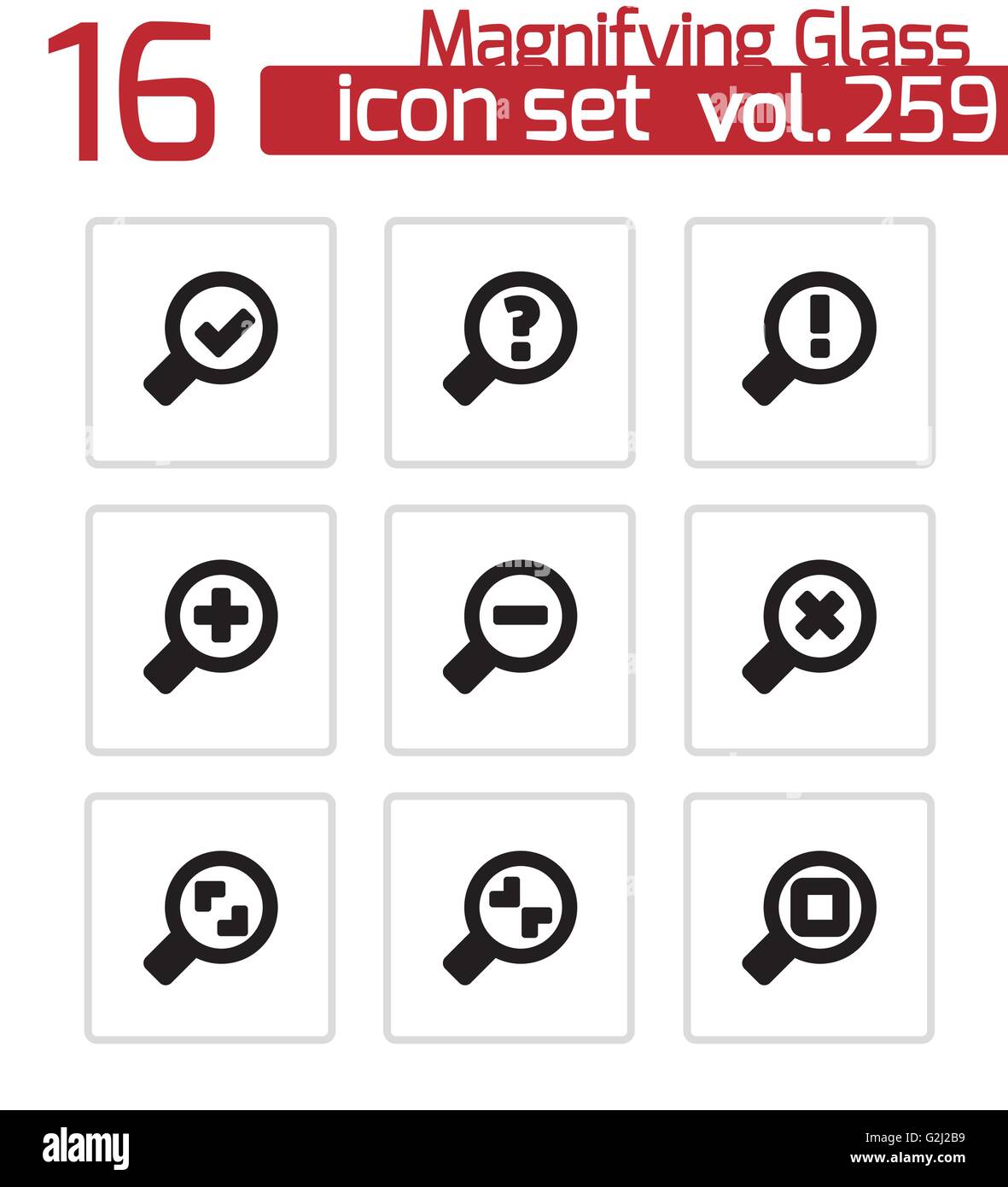 Zoom icons magnifying glass plus hi-res stock photography and images - Alamy