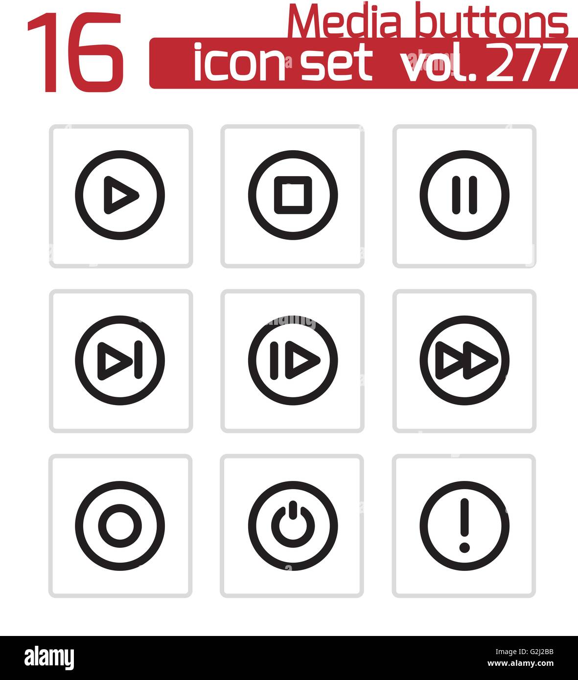 Equalizer play stop buttons Stock Vector Images - Alamy