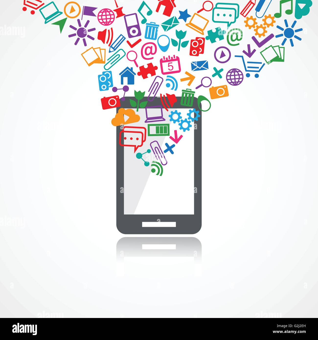 Mobile phone applications navigation Stock Vector Images - Alamy