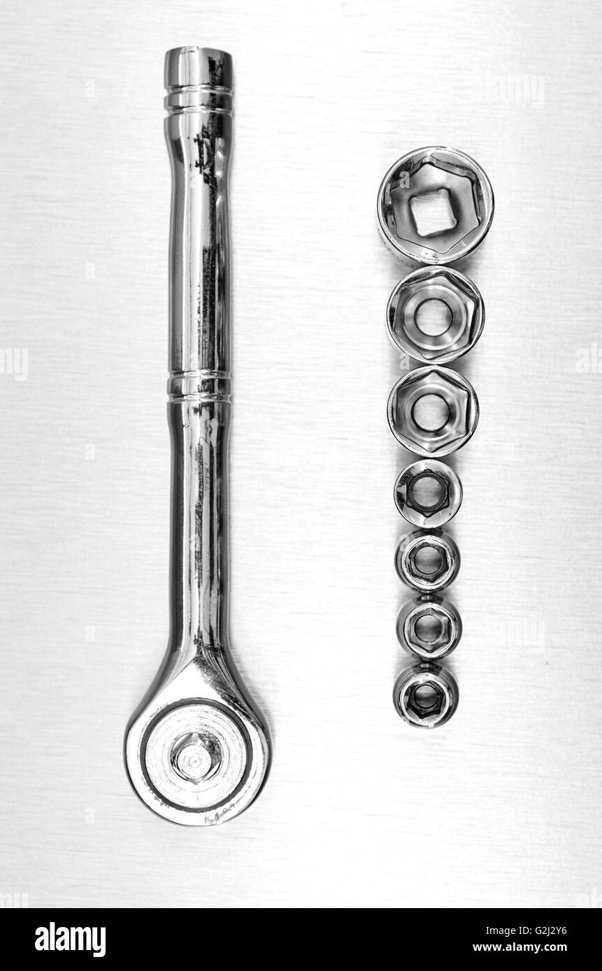 Spanner wrench socket Black and White Stock Photos & Images - Alamy