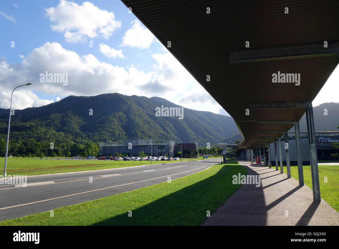 Entrance to Cairns campus of James Cook University, nr Dentistry School ...