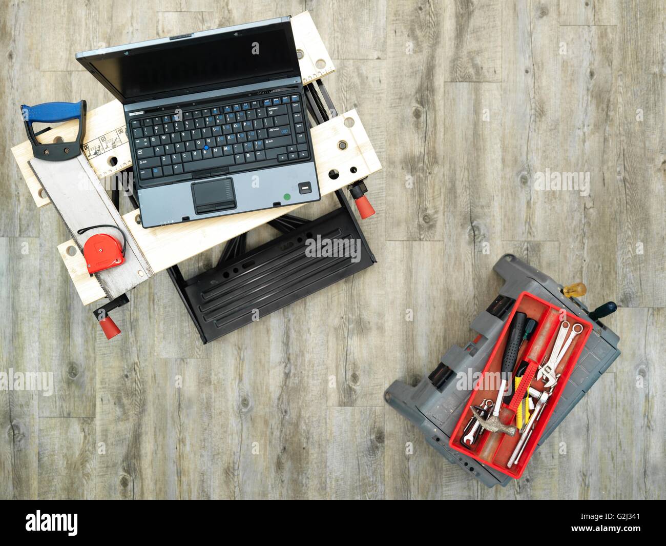A studio photo of workshop tool bench Stock Photo - Alamy