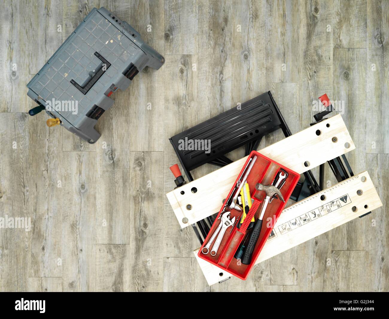 An industrial work bench Stock Photo - Alamy