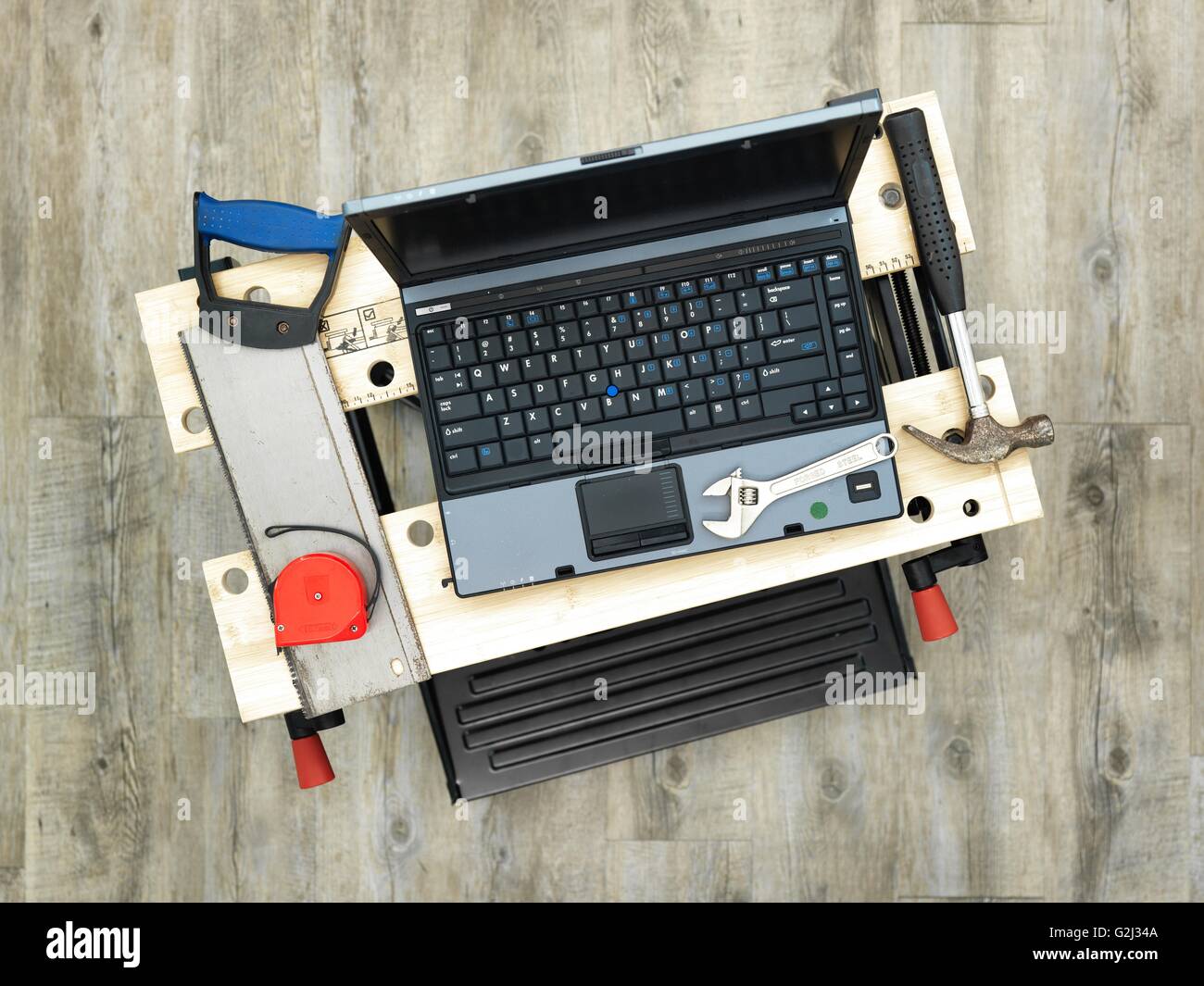 An industrial work bench Stock Photo - Alamy