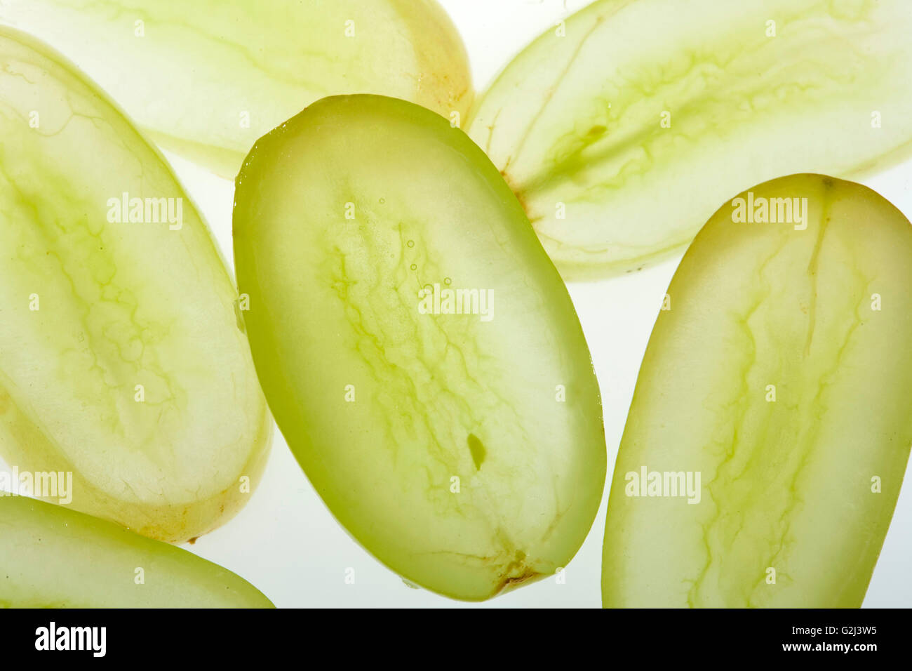 Grape Slices Close-up Stock Photo - Alamy