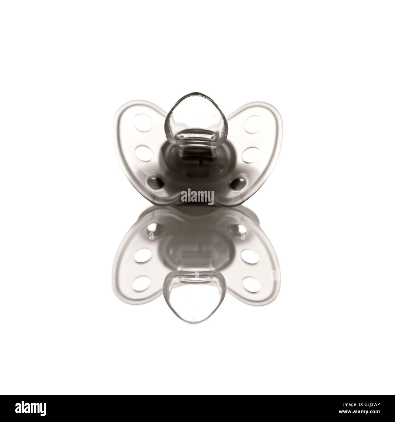 Pacifier With Reflection, Front View Stock Photo - Alamy