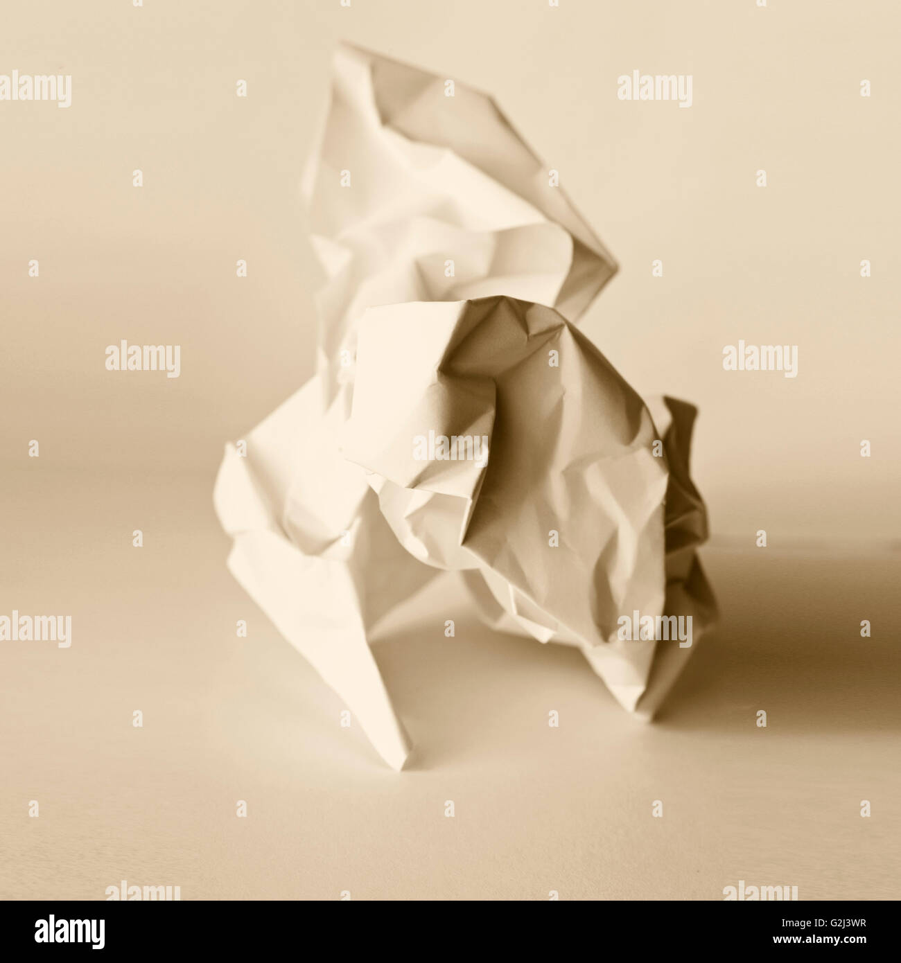 One Piece of Crumpled Paper Stock Photo - Alamy