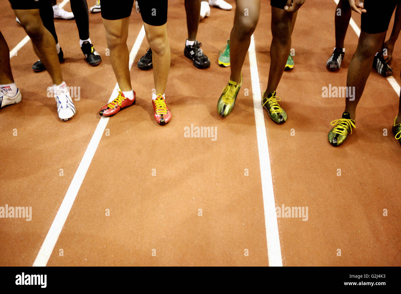 Running shoes starting line lane hi-res stock photography and images ...