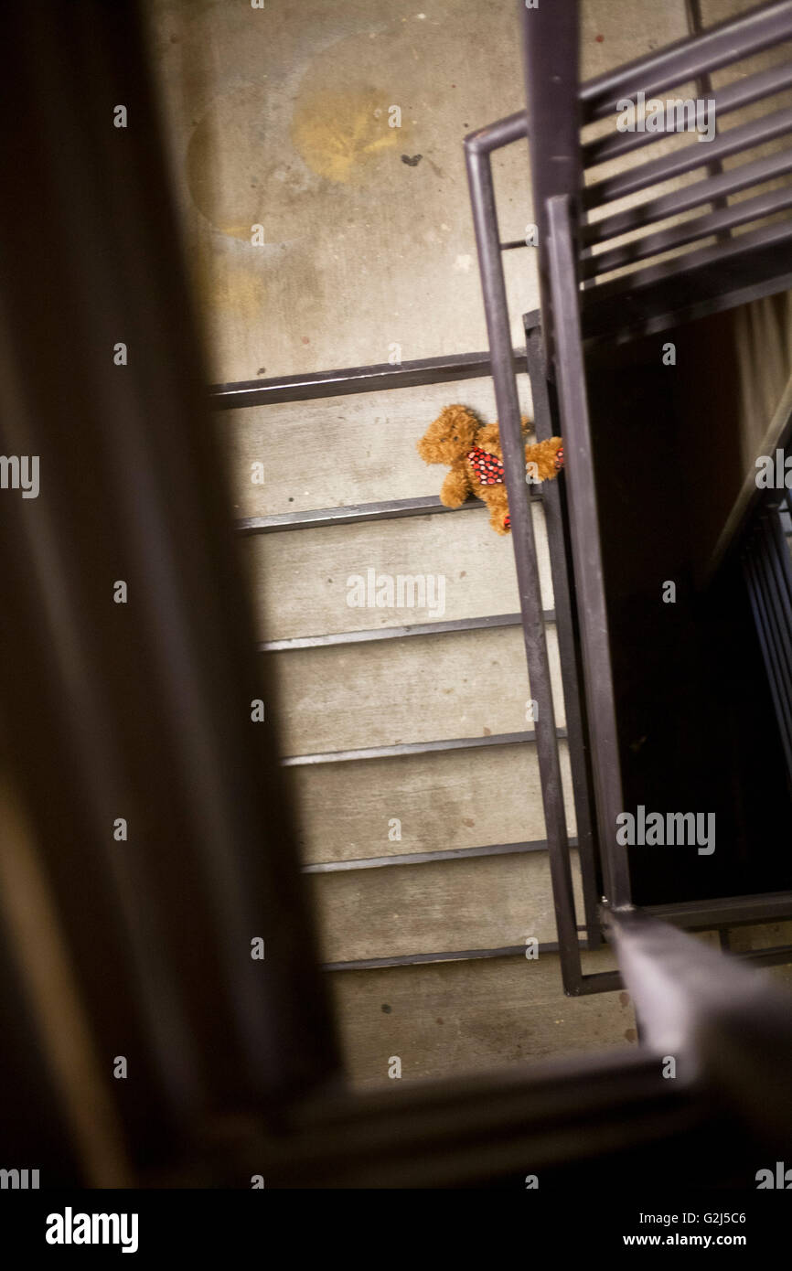 Teddy bear on stairs hi-res stock photography and images - Alamy