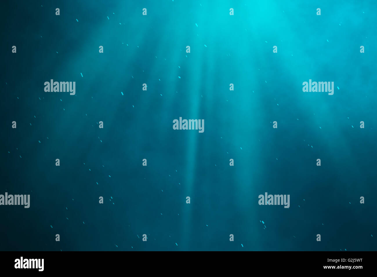 Underwater sea, ocean with light rays. 3d illustration Stock Photo - Alamy