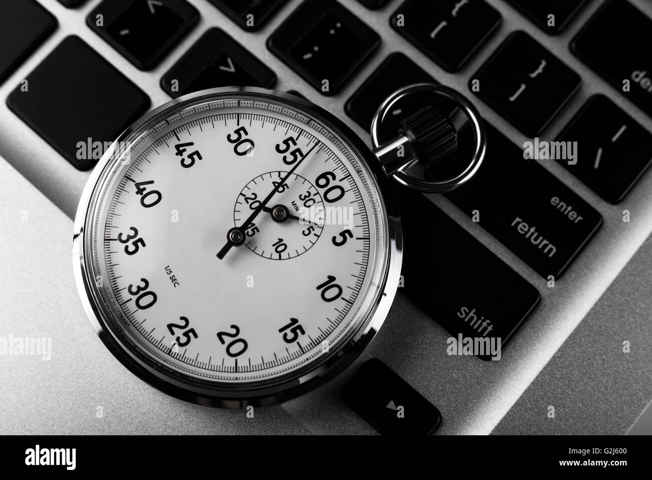 Silver stopwatch hi-res stock photography and images - Alamy