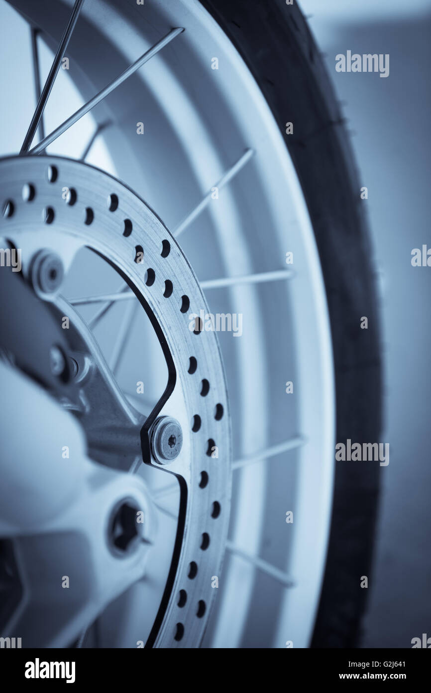 Color image of the brake disc of a motorcycle Stock Photo - Alamy