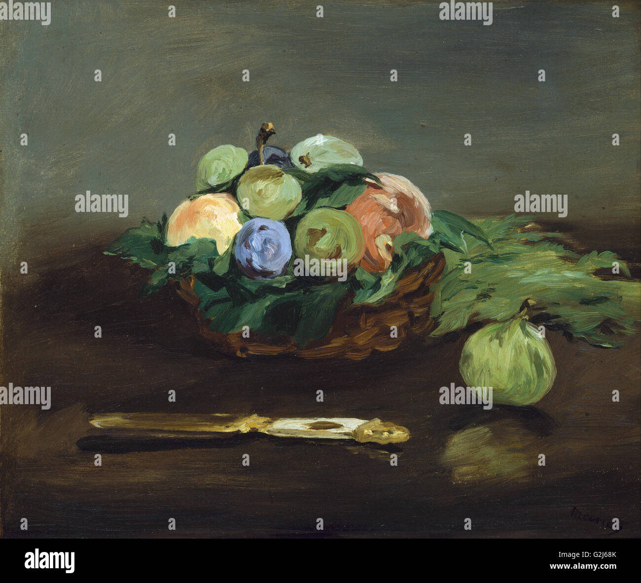Edouard Manet - Basket of Fruit - Museum of Fine Arts, Boston Stock ...