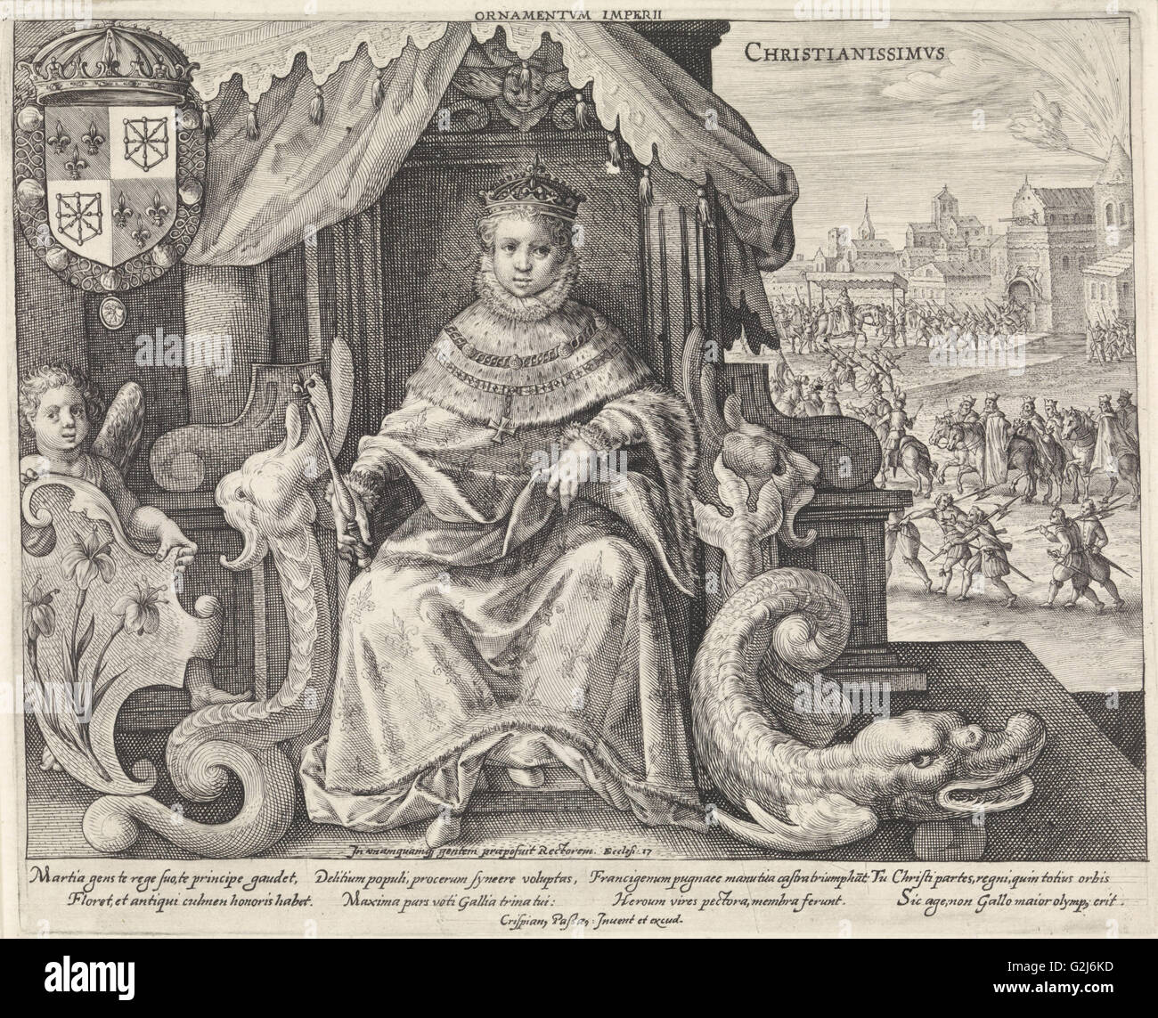 Medea gives Jason image of Ganymede with eagle, Georg Pencz, 1539 Stock ...