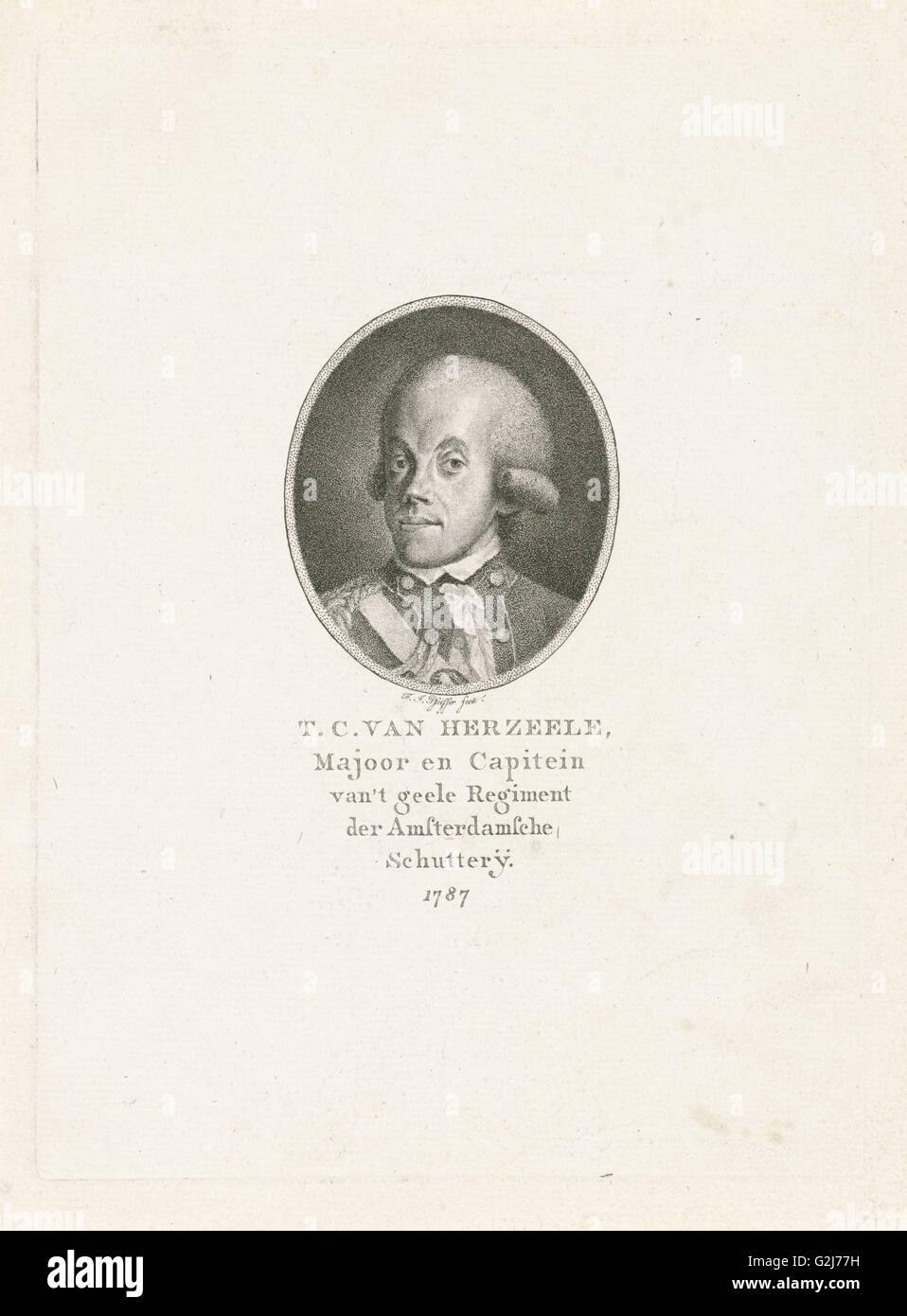 Portrait of Theodorus Cornelis van Herzeele, Francois Joseph Pfeiffer I ...