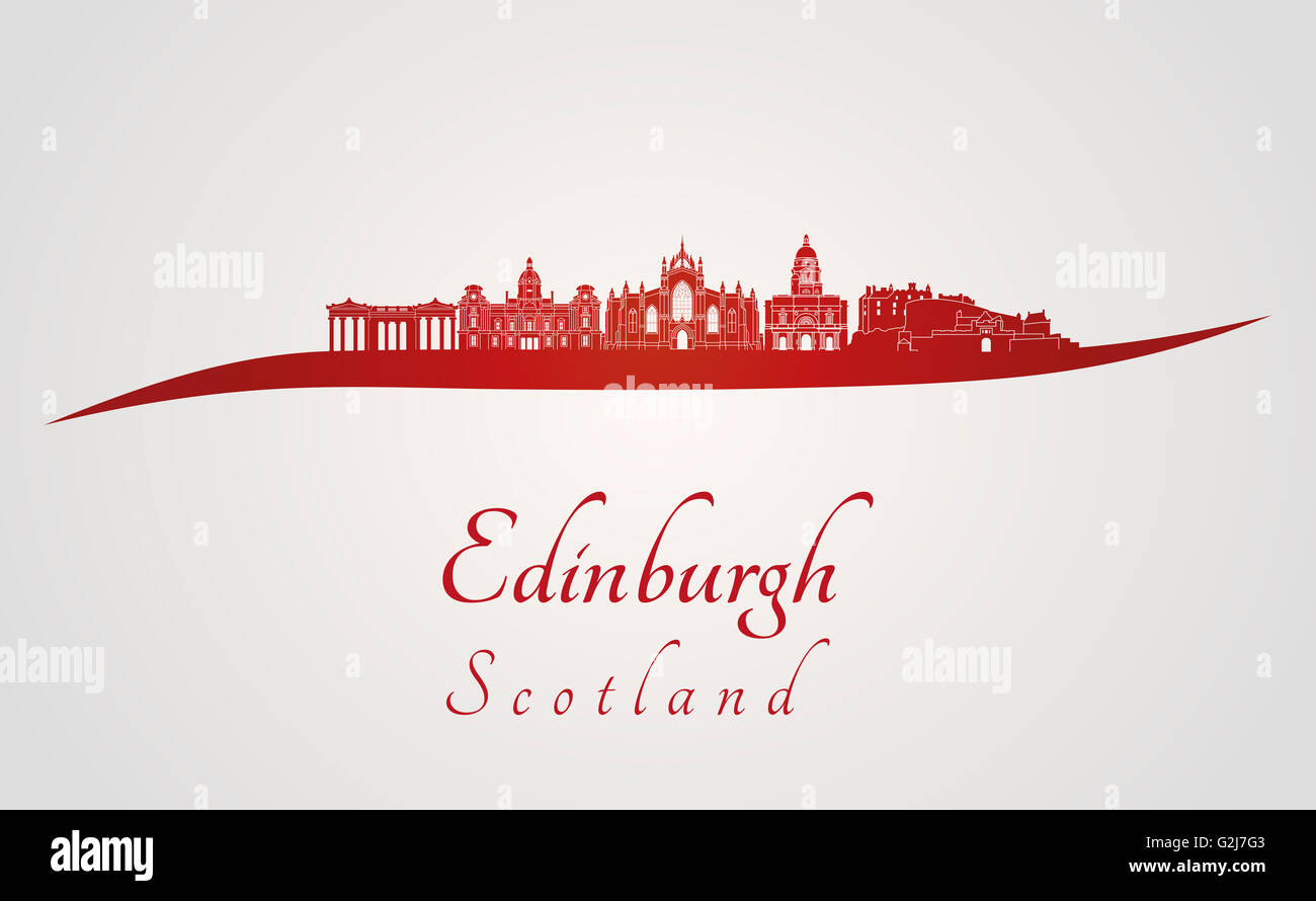 Edinburgh skyline silhouette hi-res stock photography and images - Alamy