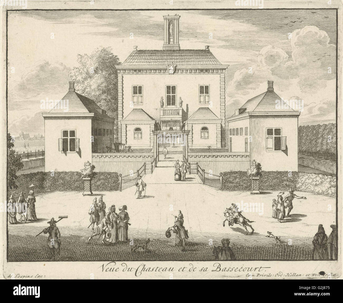 Front view of castle Gunterstein, Breukelen, The Netherlands Stock ...