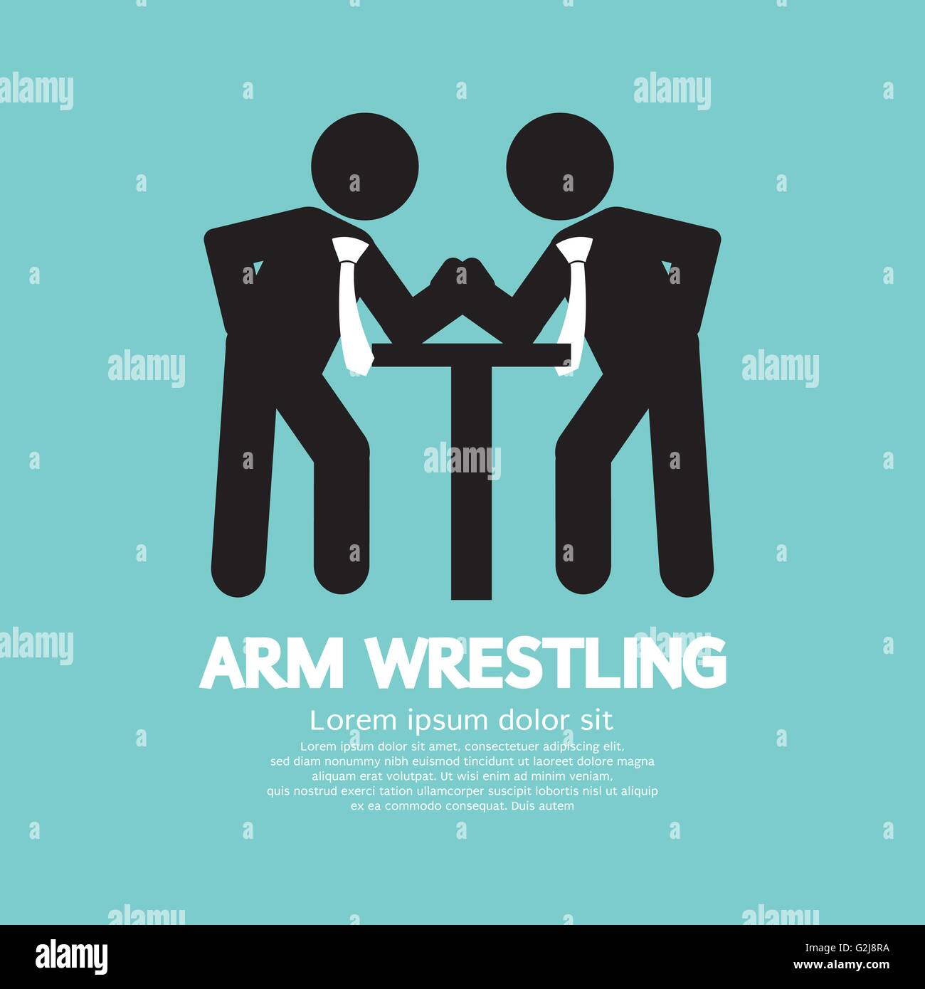 Businessman Wrestling Arm Symbol Vector Illustration Stock Vector Image ...