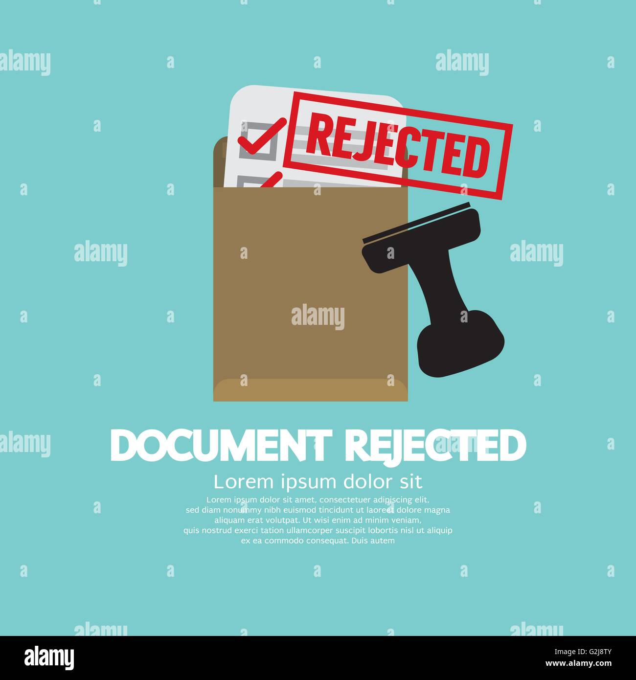 Document Rejected Stamp Vector Illustration Stock Vector Image & Art ...