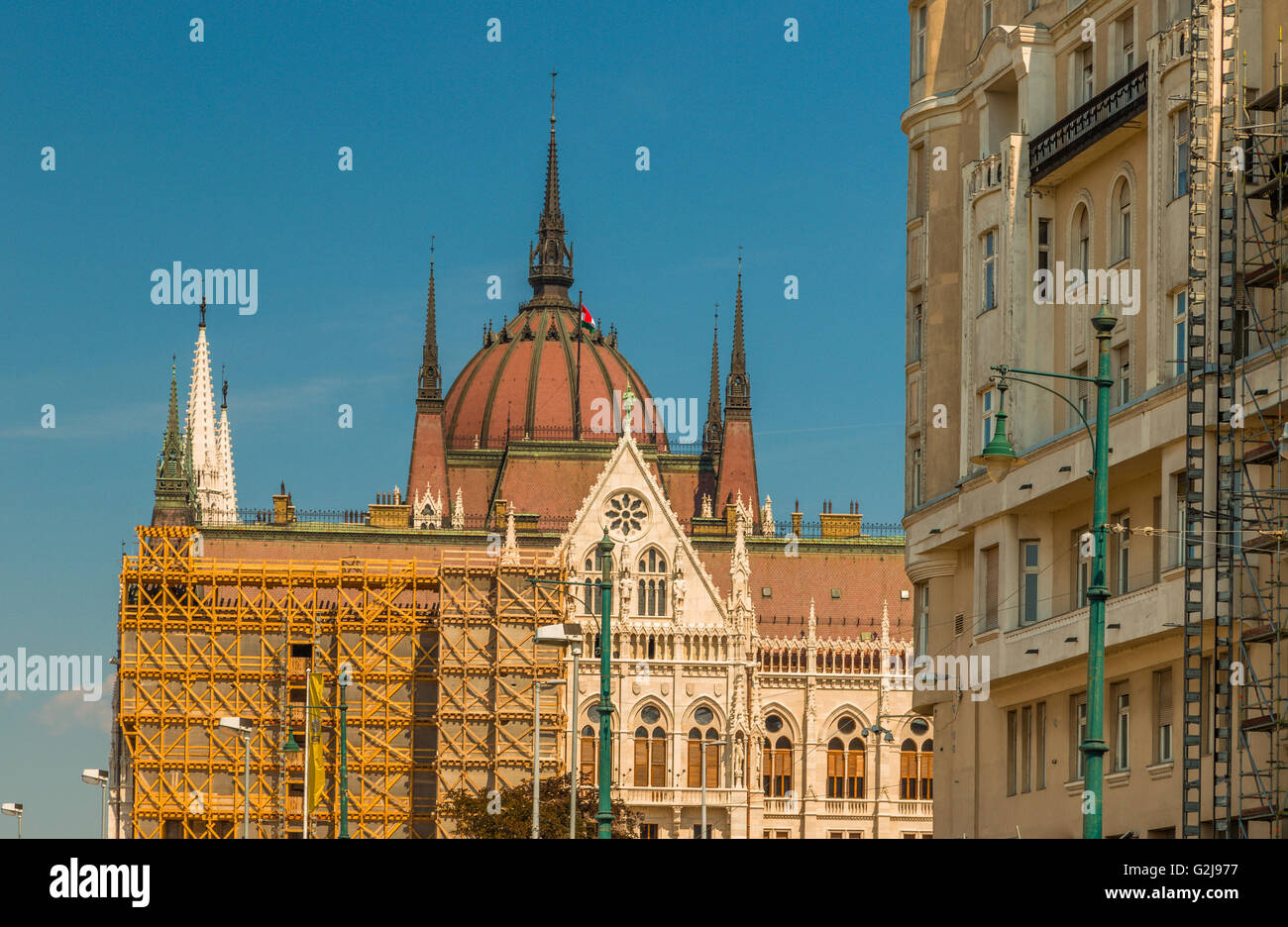 scaffolding for renovation and restoration of the walls of House of ...