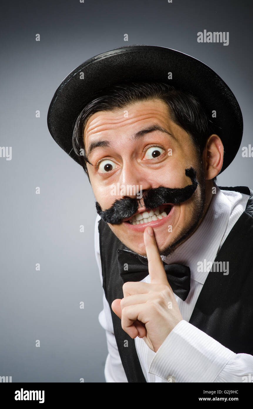 Funny man in vintage concept Stock Photo - Alamy