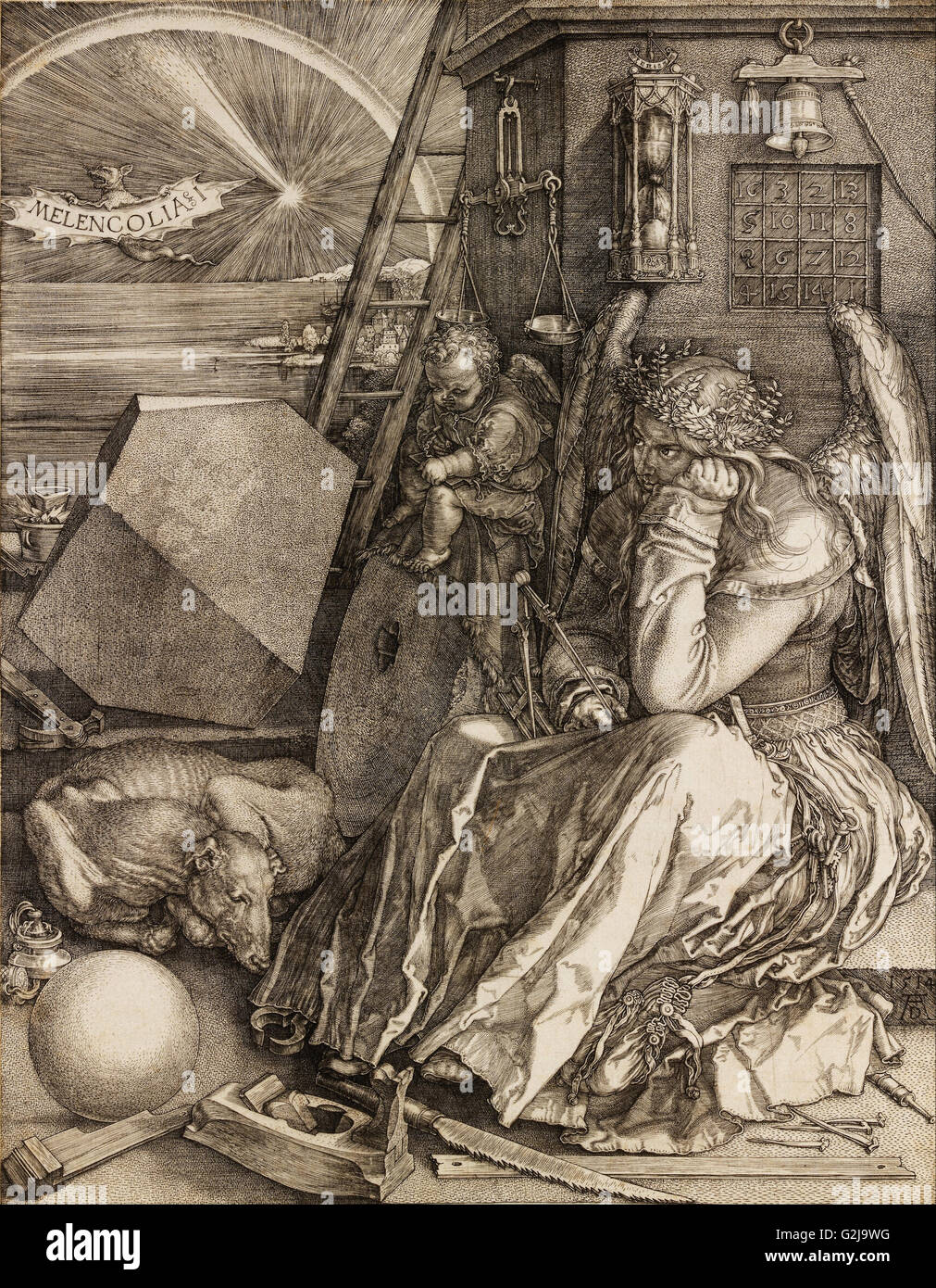Albrecht Durer - Melencolia I - Museum of Fine Arts, Budapest Stock ... Albrecht Durer - Melencolia I - Museum of Fine Arts, Budapest Stock ...