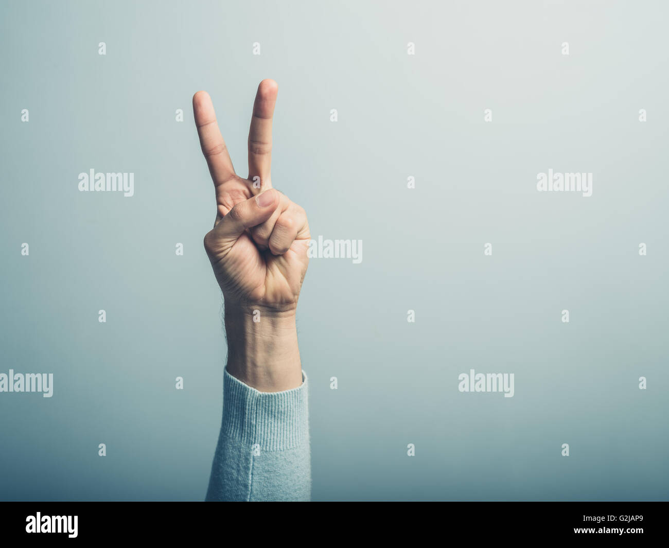 V for victory sign hi-res stock photography and images - Alamy