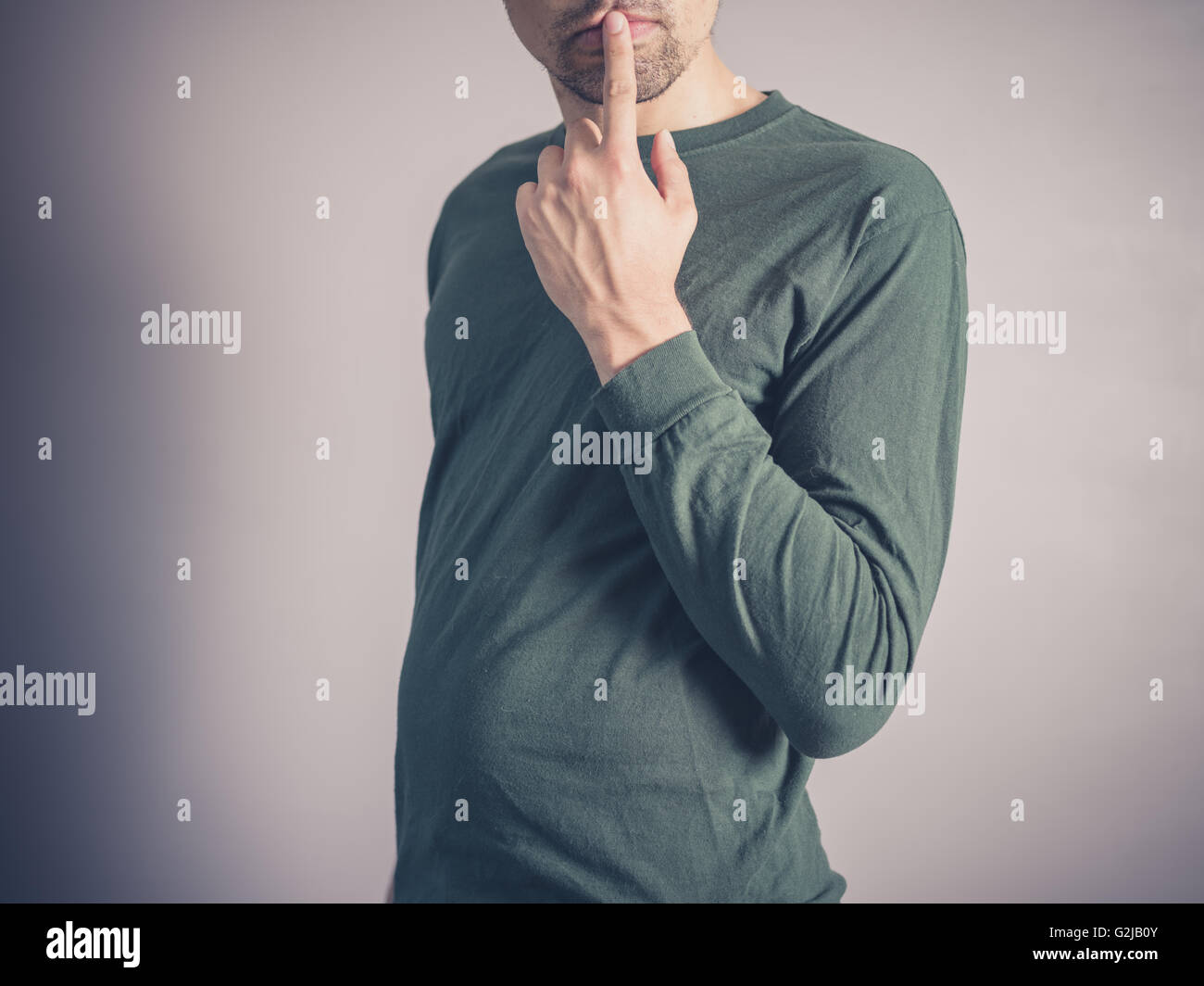 Concerned man thinking hi-res stock photography and images - Alamy